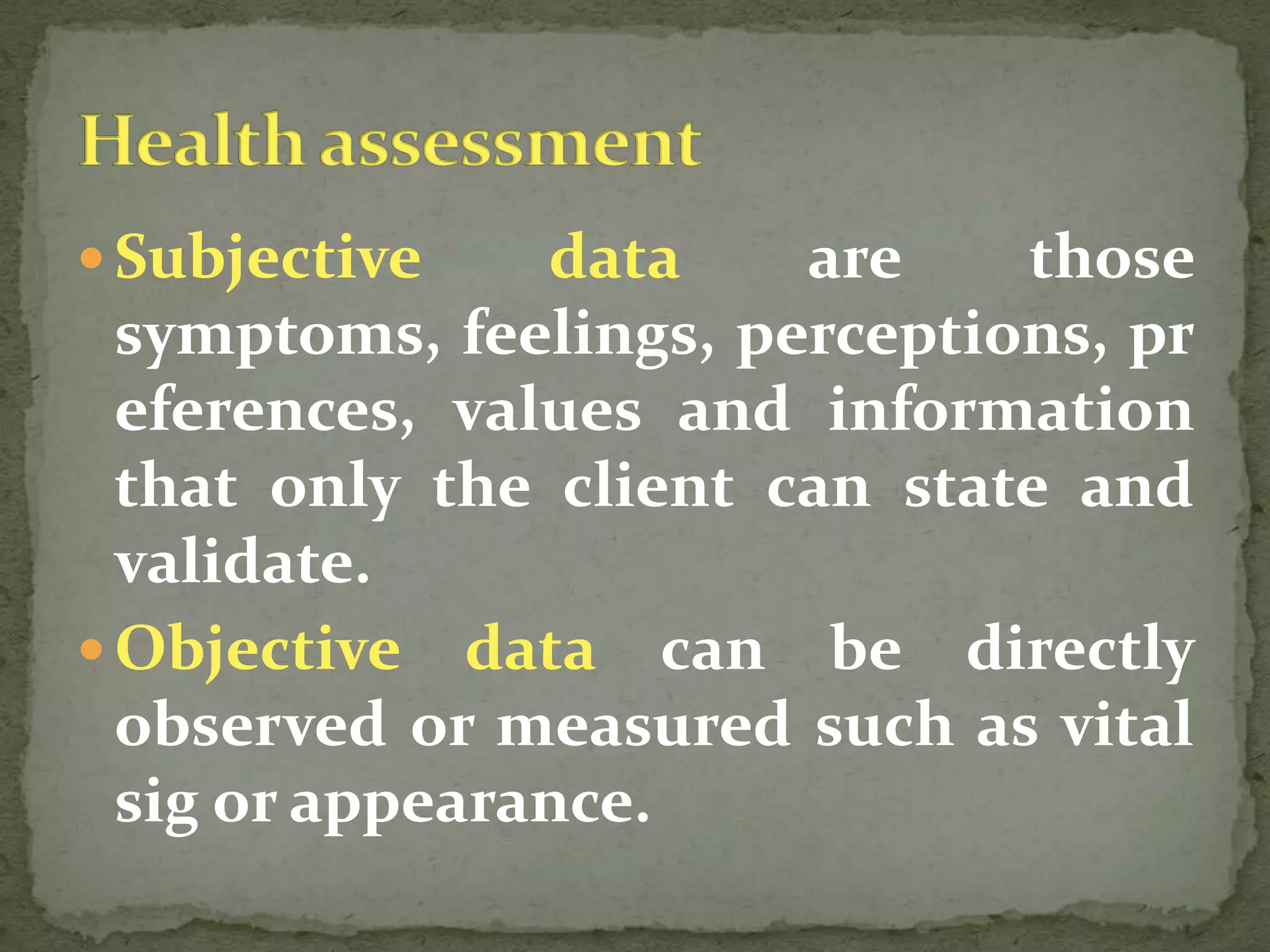 health assessment for nursing student | PPTX