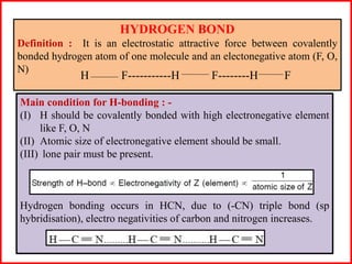 Hydrogen Bond Definition