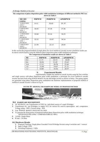 H bridge multilevel inverter organized | PDF