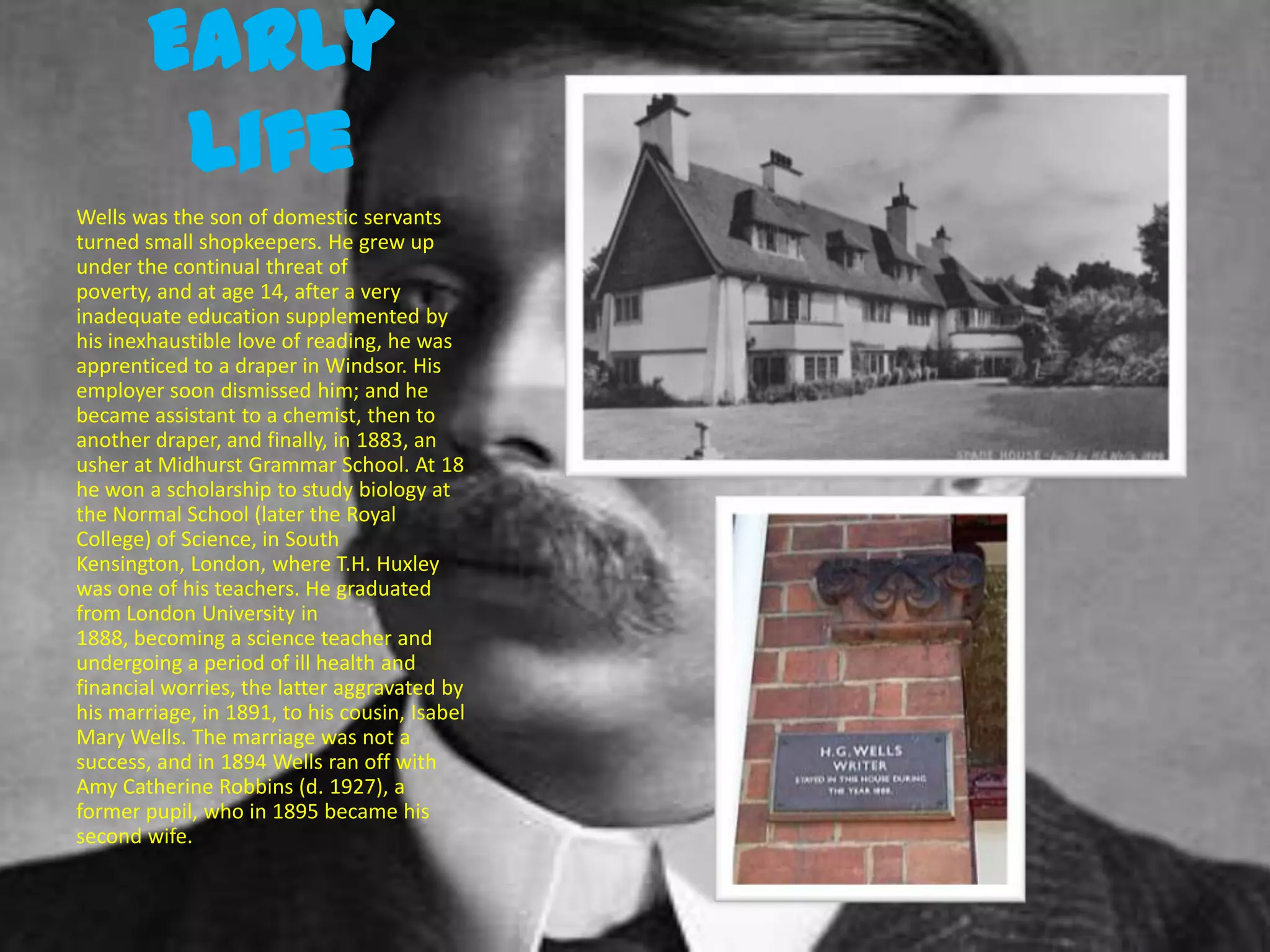 H.g. Wells biography | PPTX