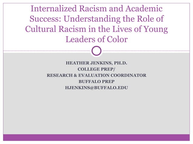 Internalized Racism and Academic Success | PPT