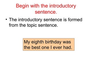 narrative-paragraph.ppt writing practice | PPT