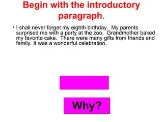 narrative-paragraph.ppt writing practice | PPT