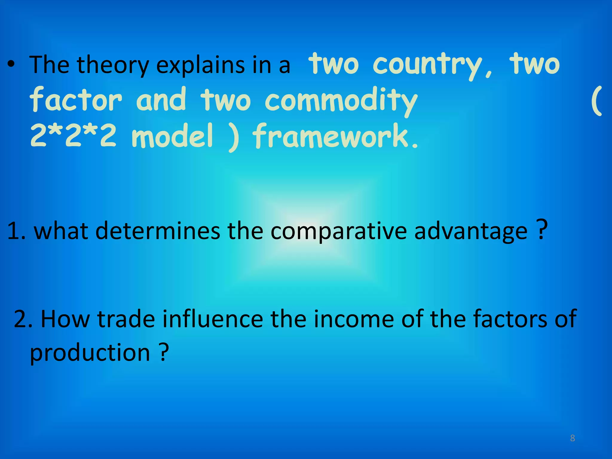 The Hecksher Ohlin Theory | PPTX | Business | Business and Finance