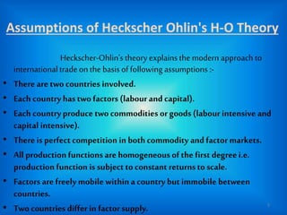 The Hecksher Ohlin Theory | PPTX