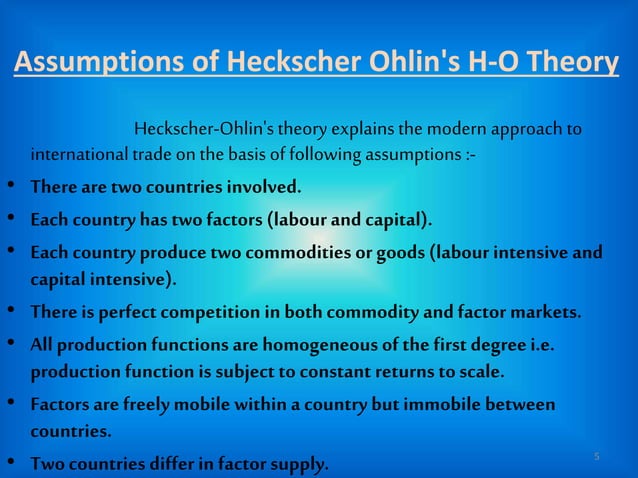 The Hecksher Ohlin Theory | PPTX | Business | Business and Finance