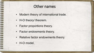 H o theory | PPTX