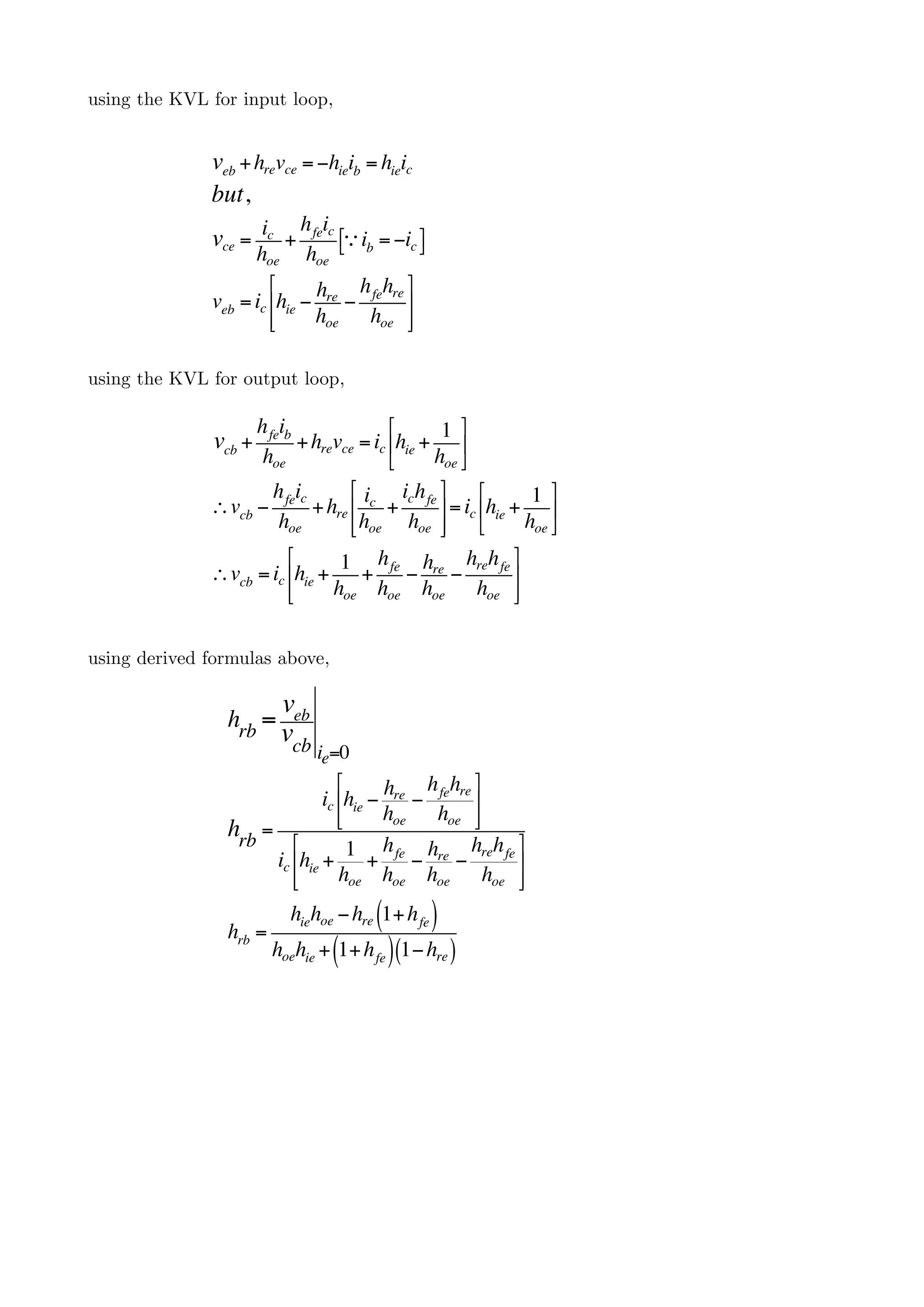 h parameter conversion formulas | PDF