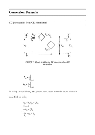 h parameter conversion formulas | PDF