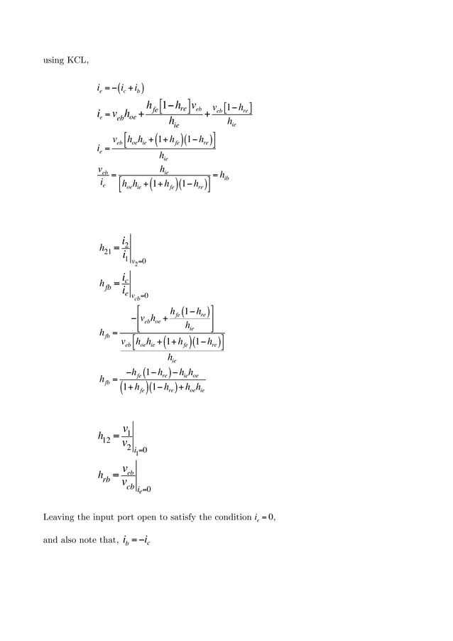h parameter conversion formulas | PDF