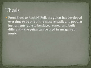 The History and Styles of The Guitar | PPTX