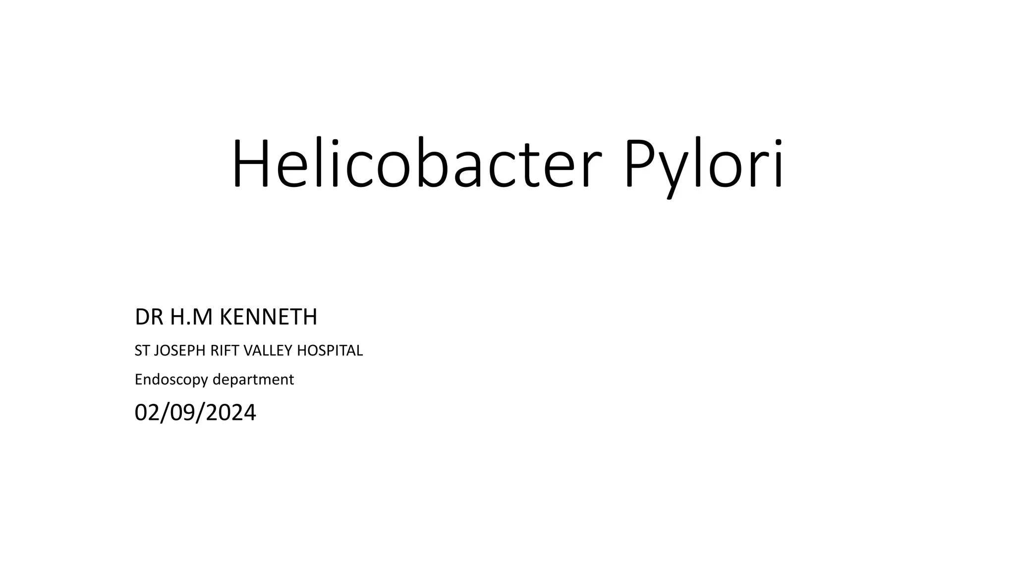 Helicobacter Pylori current medical management, | PDF
