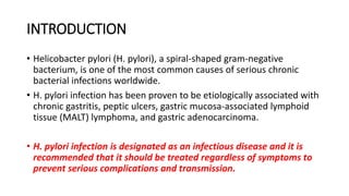 Helicobacter Pylori current medical management, | PDF