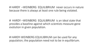 Hardy-Weinberg Equilibrium | PPTX