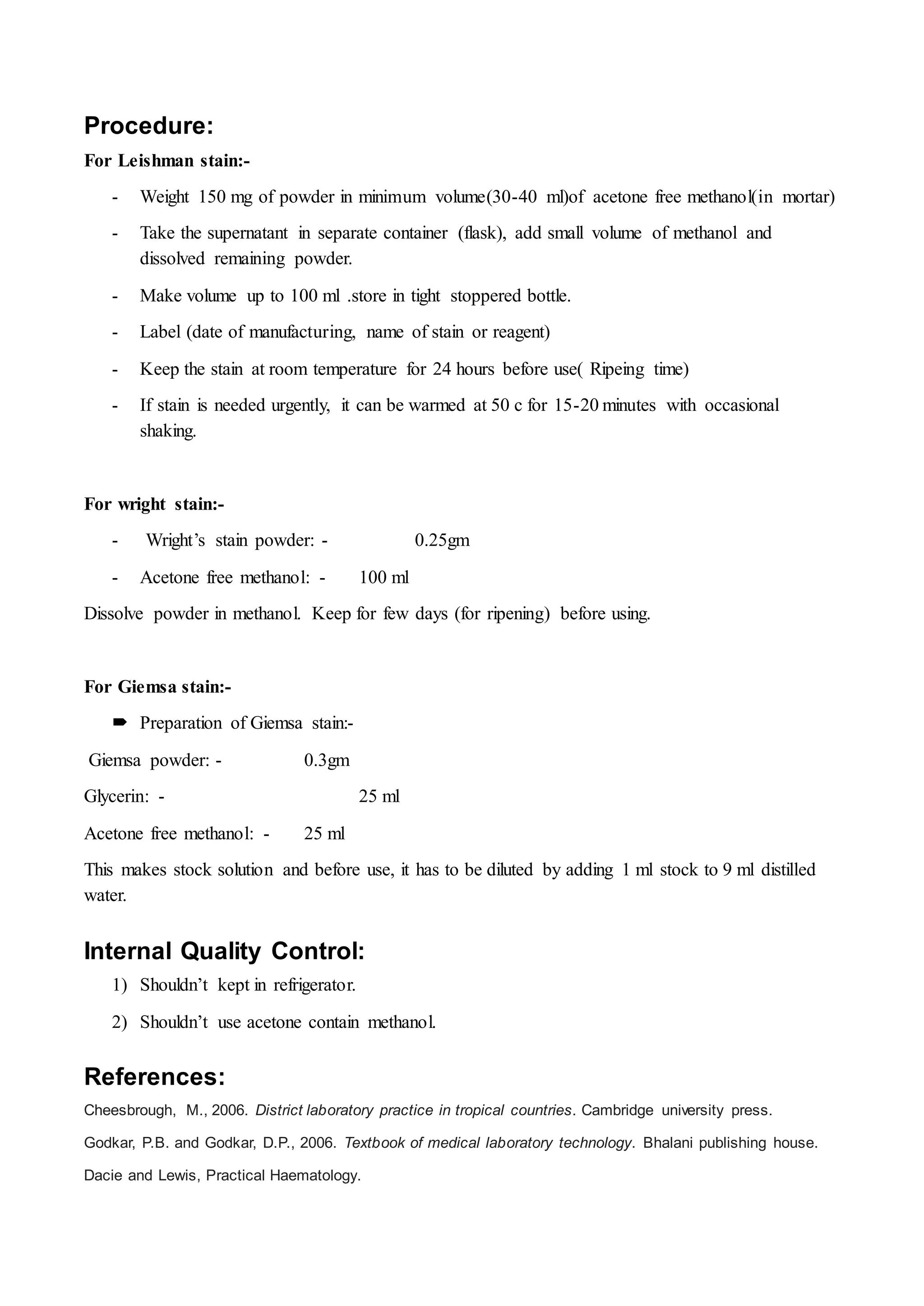 H005 preparation of stain | DOCX