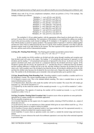 Design and Implementation of High Speed Area Efficient Double Precision Floating Point ...