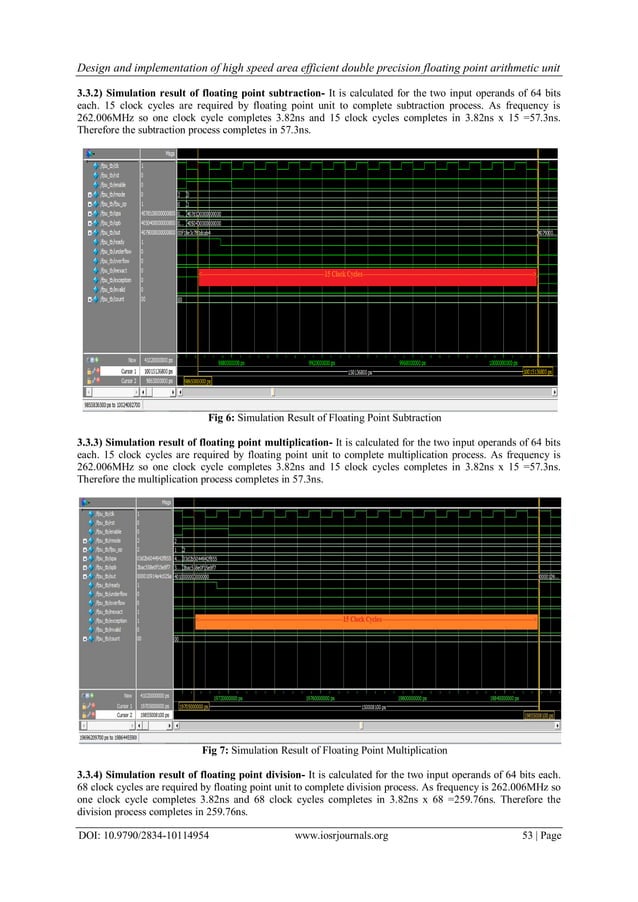 Design and Implementation of High Speed Area Efficient Double Precision Floating Point ...