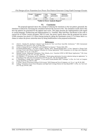 Vlsi Design of Low Transition Low Power Test Pattern Generator Using ...