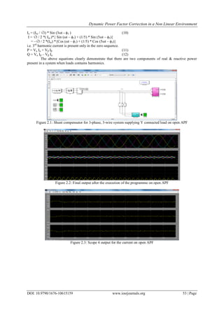 Dynamic Power Factor Correction in a Non Linear Environment | PDF
