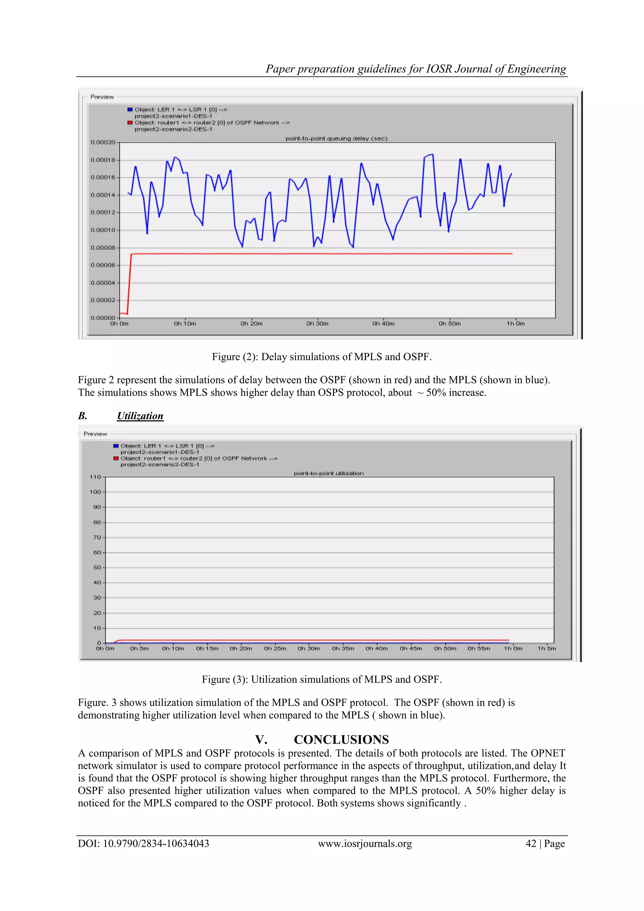 Comparative Study between OSPF and MPLS network using OPNET Simulation | PDF