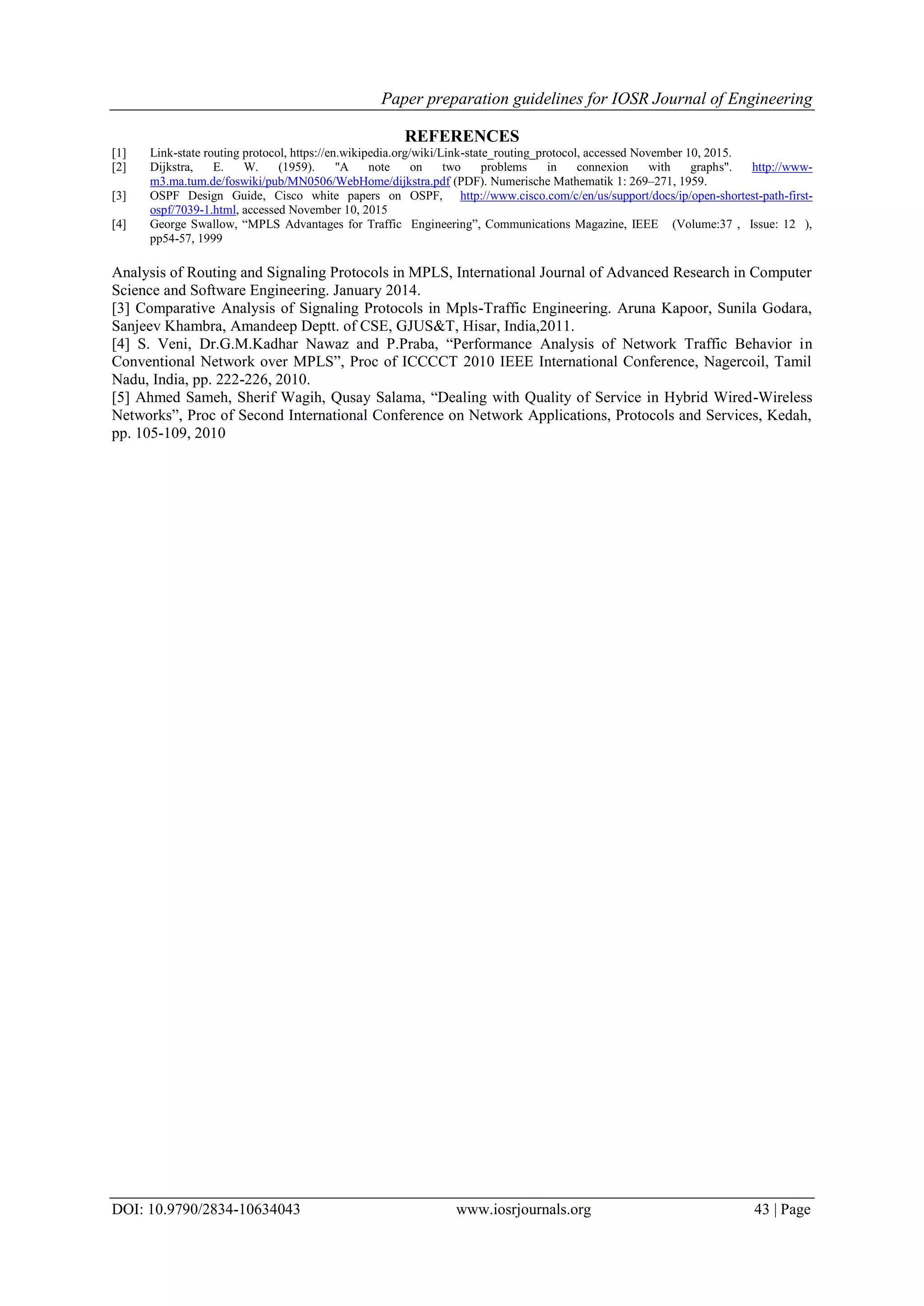Comparative Study between OSPF and MPLS network using OPNET Simulation | PDF