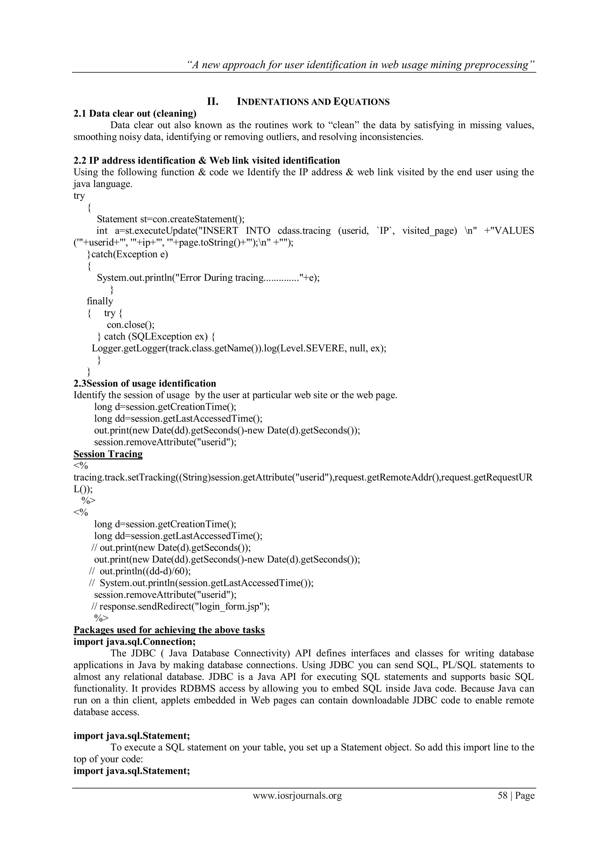 A new approach for user identification in web usage mining preprocessing | PDF