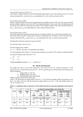 Identification of Outliersin Time Series Data via Simulation Study | PDF | Technology & Computing