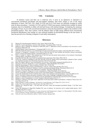A Review- Basic of Laser and Its Role in Periodontics: Part I | PDF
