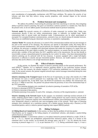 Prevention of Selective Jamming Attacks by Using Packet Hiding Methods | PDF