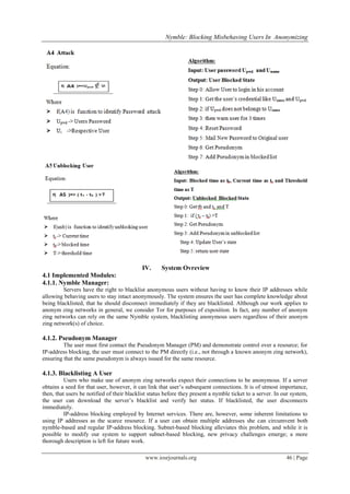 Nymble: Blocking Misbehaving Users In Anonymizing Networks | PDF
