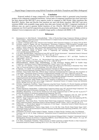 Digital Image Compression using Hybrid Transform with Kekre Transform and Other Orthogonal ...