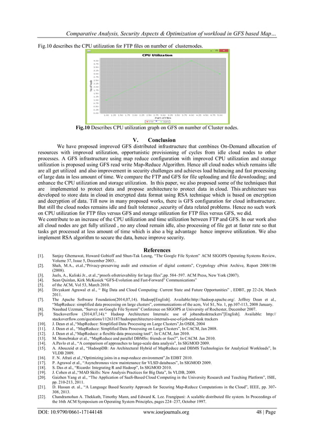 Comparative Analysis Security Aspects And Optimization Of Workload In Gfs Based Map Reduce