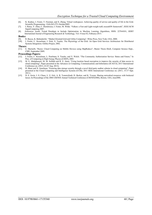 Encryption Technique for a Trusted Cloud Computing Environment | PDF