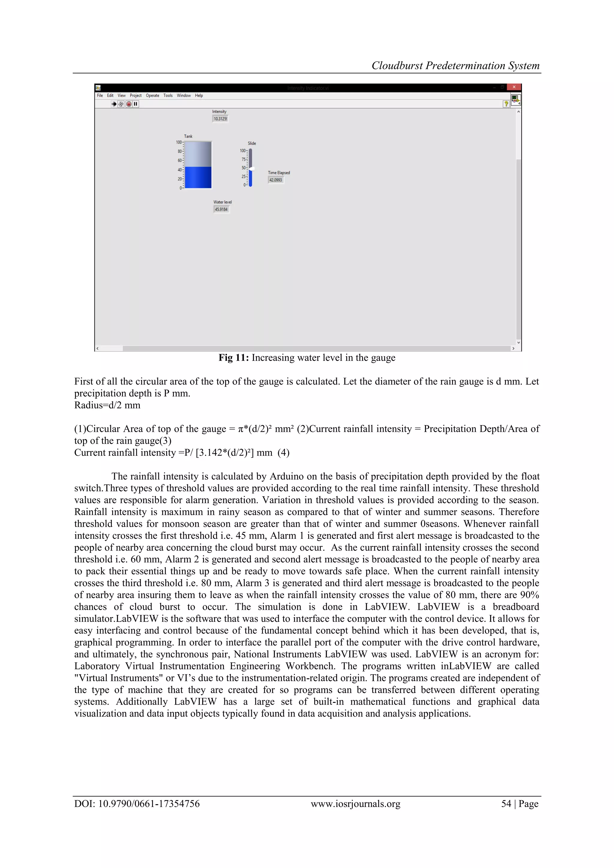 Cloudburst Predetermination System | PDF