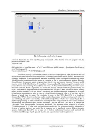 Cloudburst Predetermination System | PDF