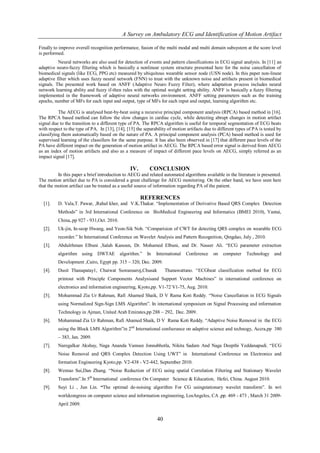 A Survey on Ambulatory ECG and Identification of Motion Artifact | PDF