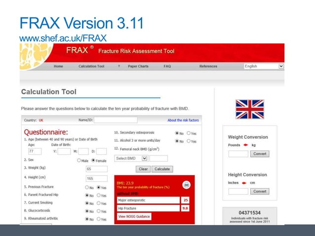 Osteoporosis 2016 | Fracture Risk assessment tools: Prof. Eugene ...