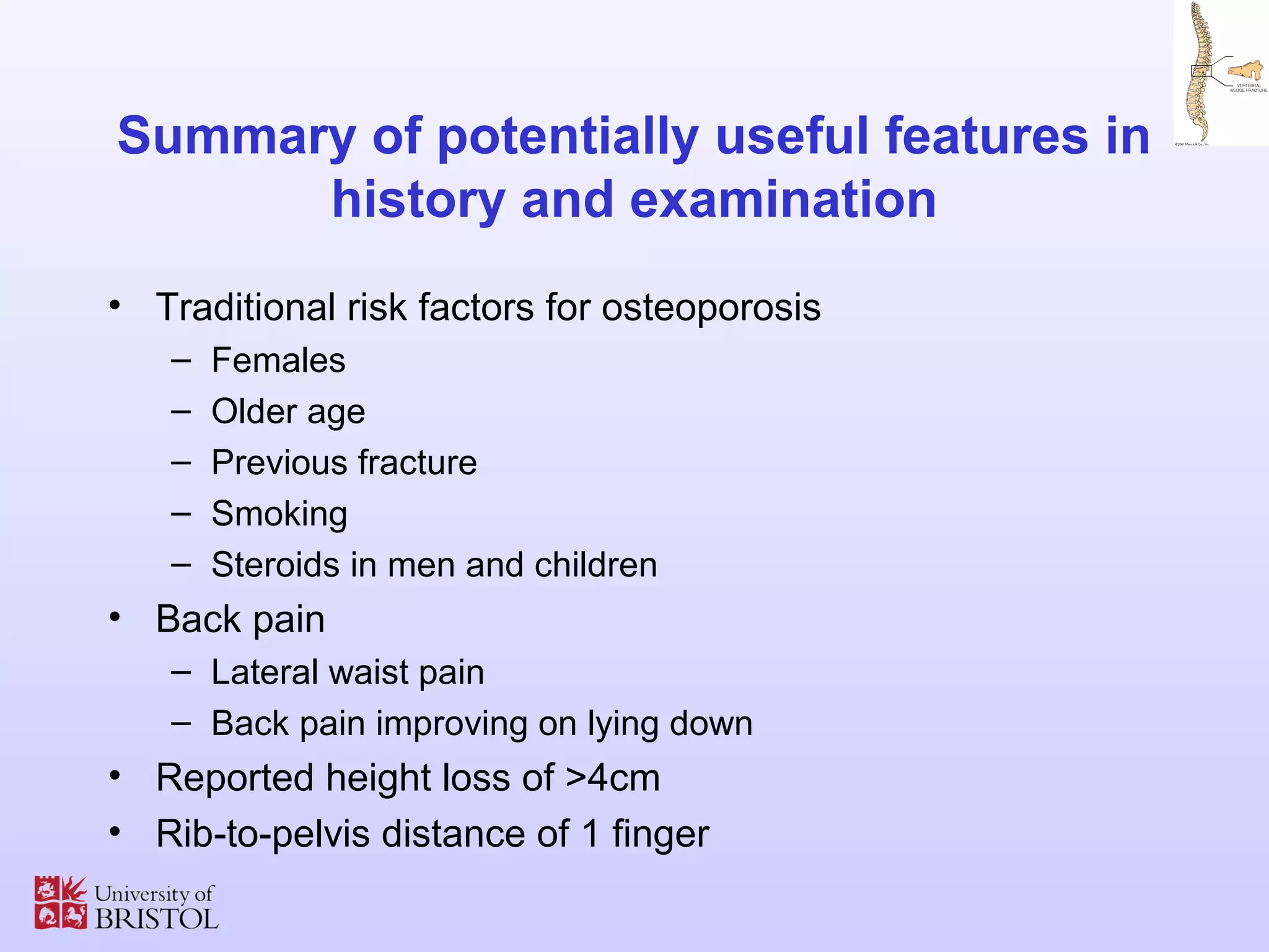 Osteoporosis 2016 | Fracture Risk Assessment: Vertebral fractures: Dr ...