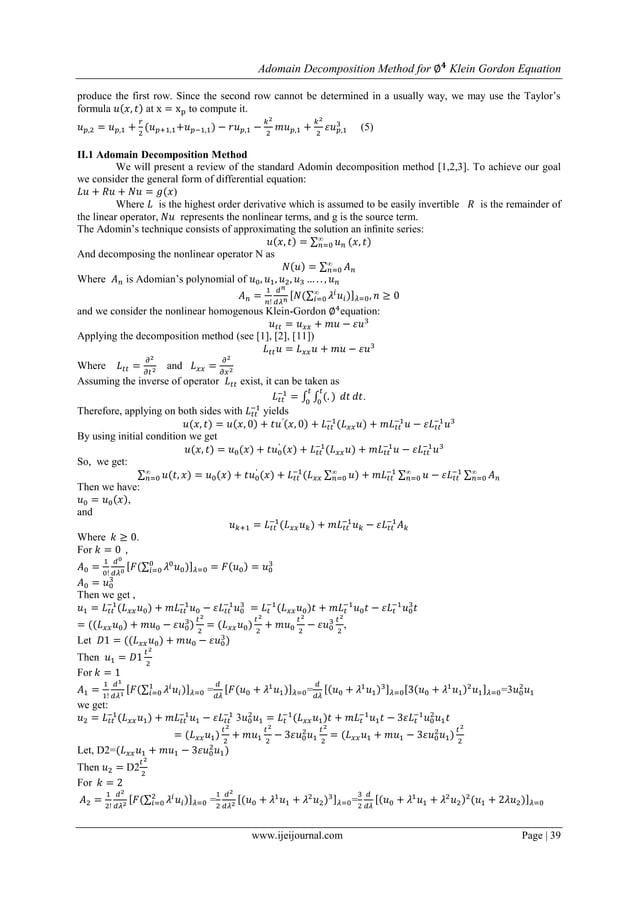 Adomain Decomposition Method for ∅4 Klein Gordon Equation | PDF
