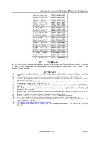 Adomain Decomposition Method for ∅4 Klein Gordon Equation | PDF