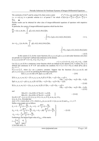 Periodic Solutions for Nonlinear Systems of Integro-Differential ...