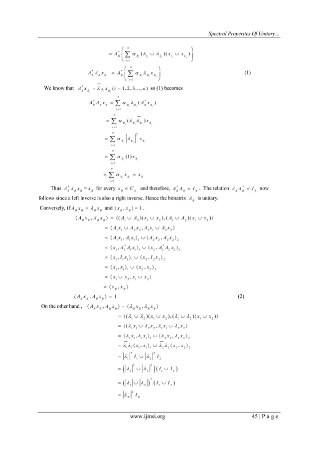 Spectral Properties of Unitary and Normal Bimatrices | PDF
