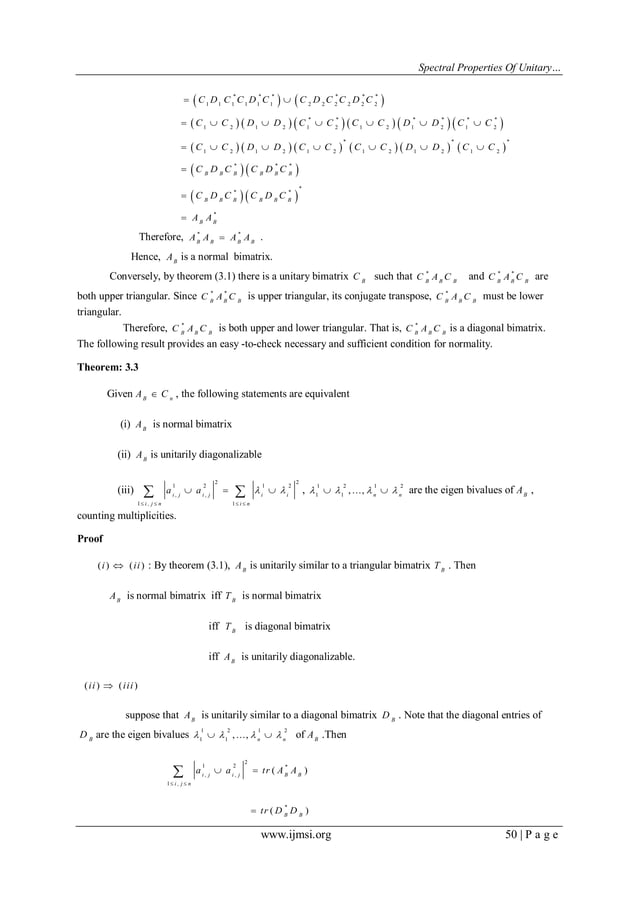 Spectral Properties of Unitary and Normal Bimatrices | PDF