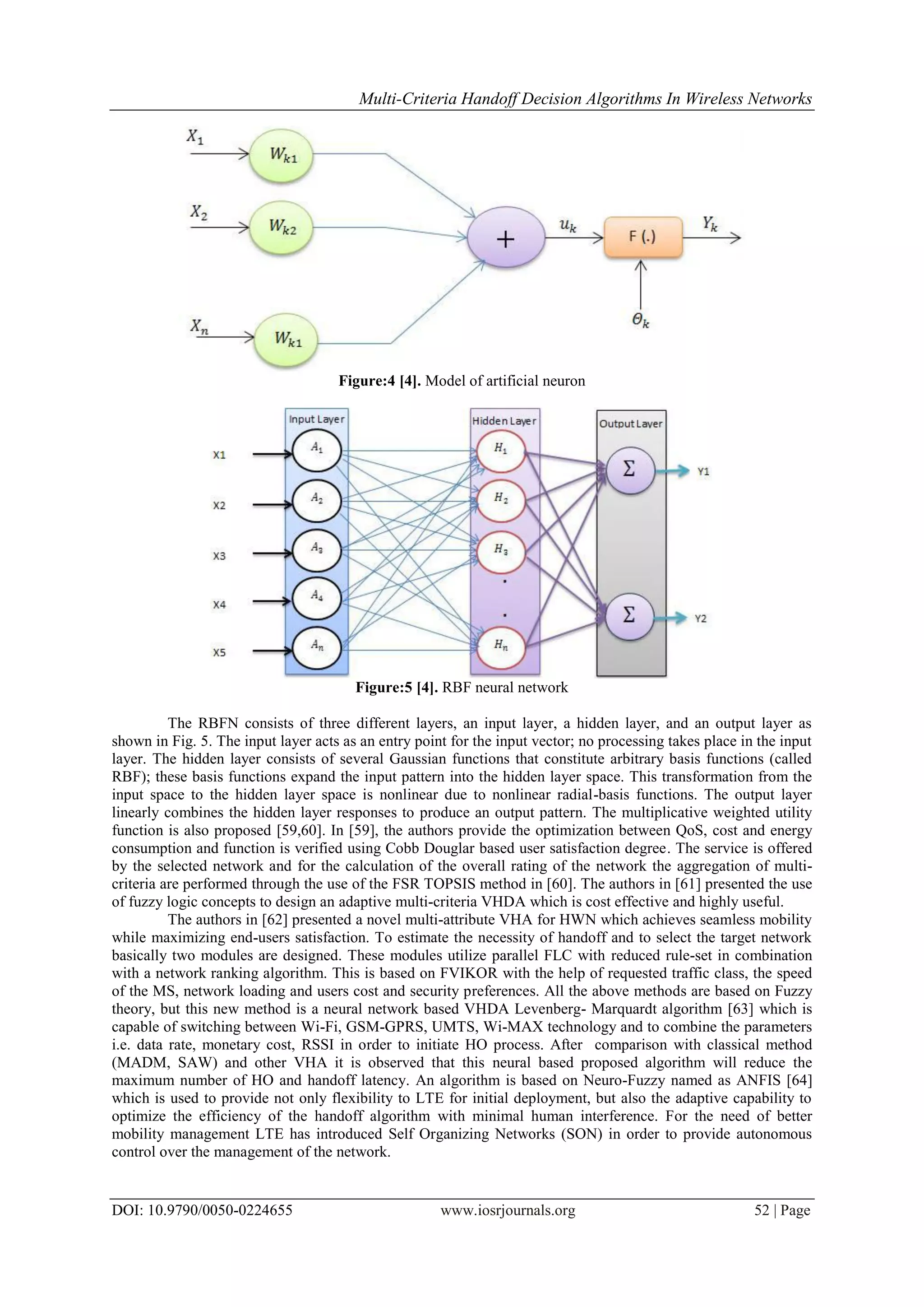 Multi Criteria Handoff Decision Algorithms In Wireless Networks Pdf Computer Networking