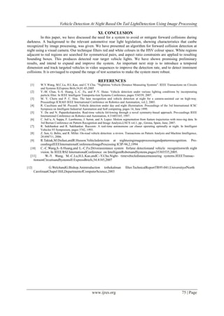 Vehicle Recognition at Night Based on Tail LightDetection Using Image Processing | PDF