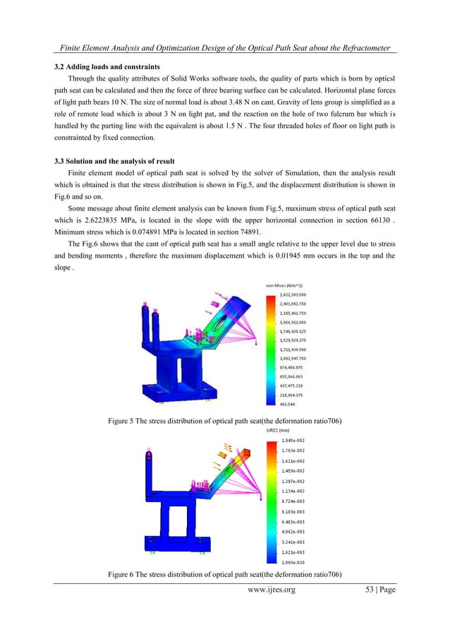 Finite Element Analysis and Optimization Design of the Optical Path Seat about the Refractometer ...