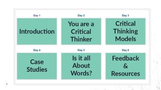 A semi-synchronous approach to critical thinking | PPT