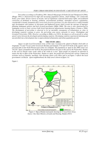 PERI–URBAN HOUSING IN OYO STATE: CASE STUDY OF APETE IBADAN | PDF