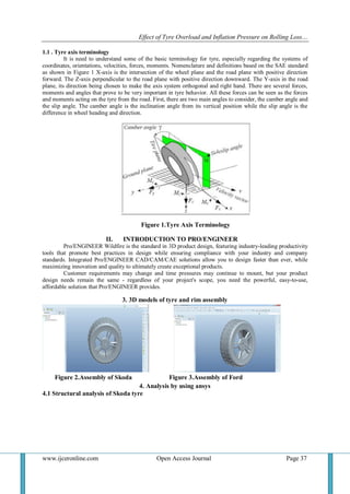 Effect of Tyre Overload and Inflation Pressure on Rolling Loss ...