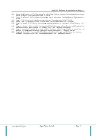 Modeling Sediment Accumulation at Kenyir Reservoir Using GSTARS3 | PDF | 3-D Graphics | Computer ...